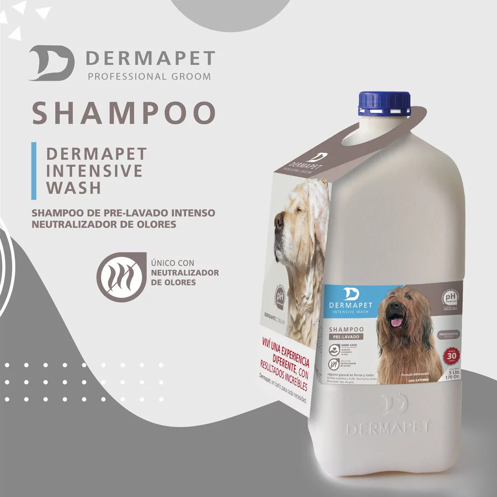 Dermapet Intensive Wash Shampoo 1L – Limpieza Profunda para Mascotas